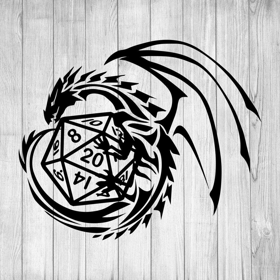Dice Dragon, D20 Shirt, Critical Hit Svg, Critical Roll Svg, Dungeons ...