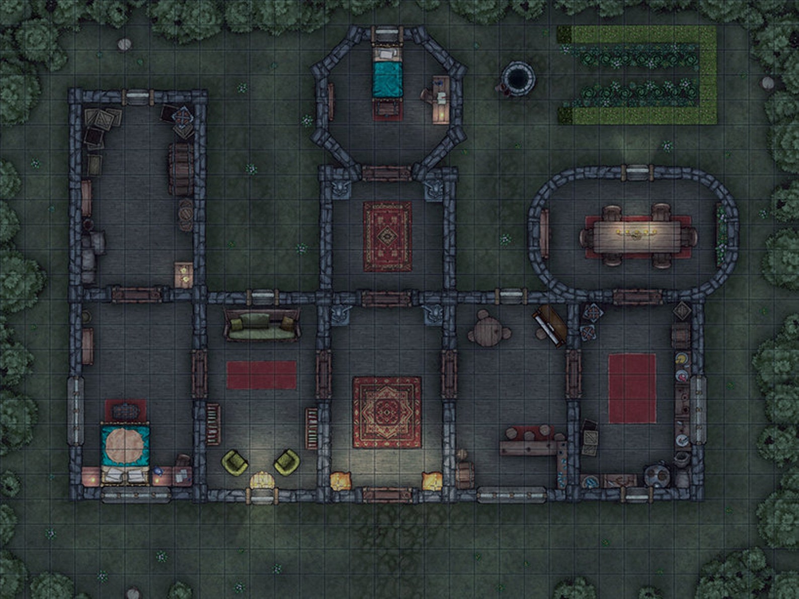 Baron's Manor Battle Map Dnd Battle Map D&D Battlemap - Etsy