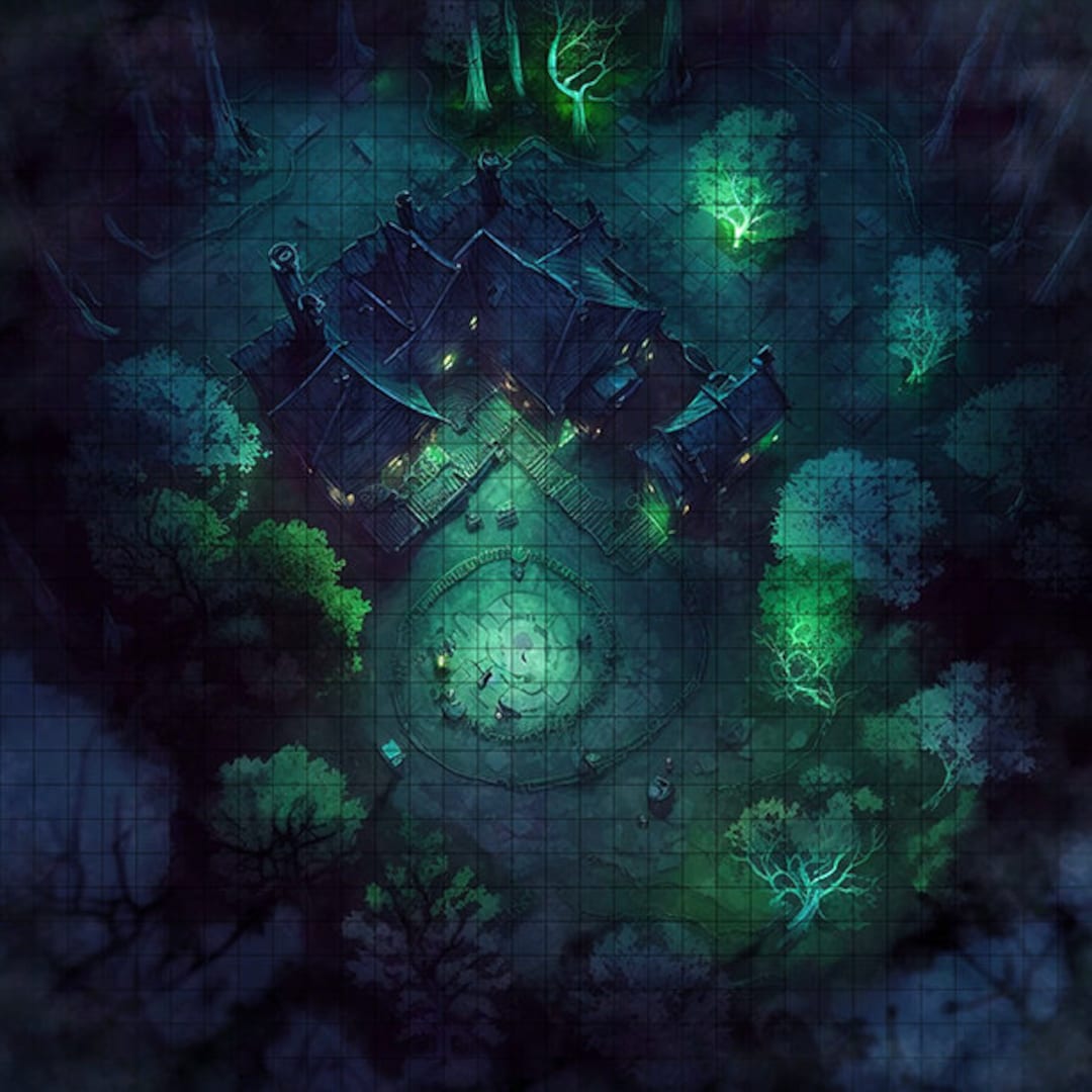 Eerie Manor Map, Dnd Battle Map, D&D, Battlemap, Dungeons and Dragons, 5e, Roll20, Fantasy ...