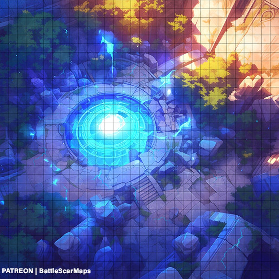 Arcane Portal Battle Map, Dnd Battle Map, D&D, Battlemap, Dungeons and Dragons, 5e, Roll20 ...