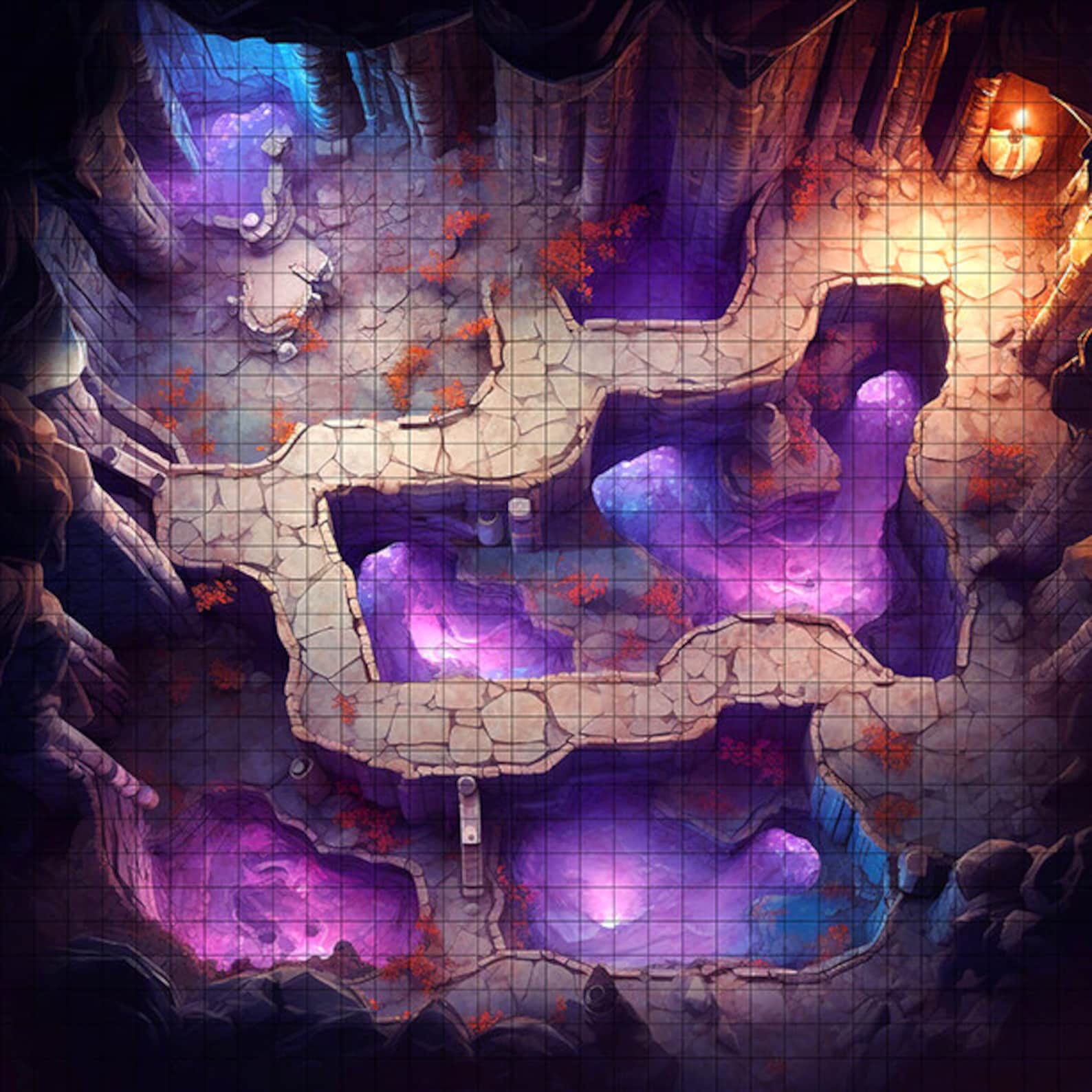 Underdark Trail Battle Map, Dnd Battle Map, D&D, Battlemap, Dungeons ...