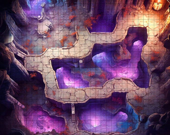 Underdark Trail Battle Map, Dnd Battle Map, D&D, Battlemap, Dungeons ...