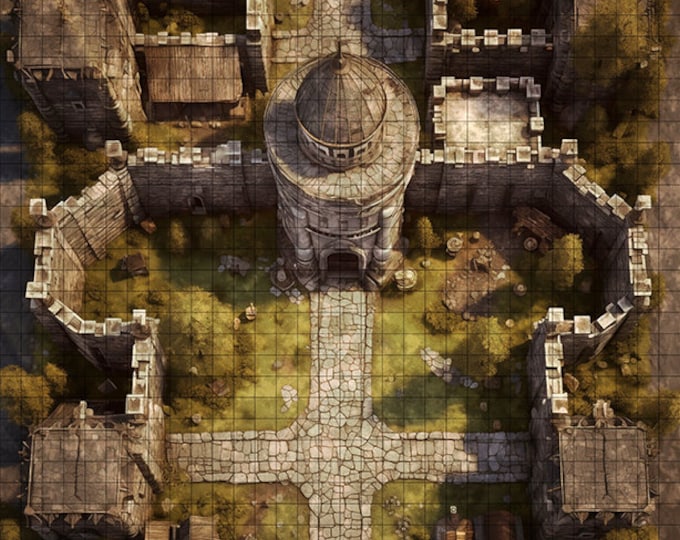City Gate Battle Map - Dnd Battle Map - D&D - Battlemap - Dungeons and ...