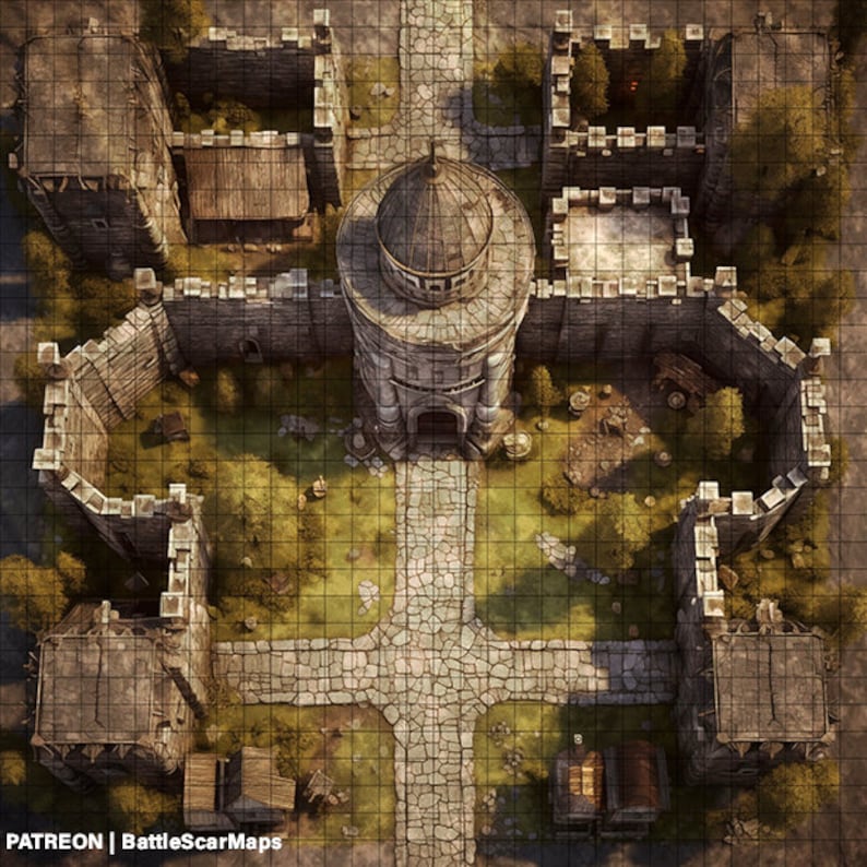 Nation Gates Battle Map, Dnd Battle Map, D&D, Battlemap, Dungeons and ...