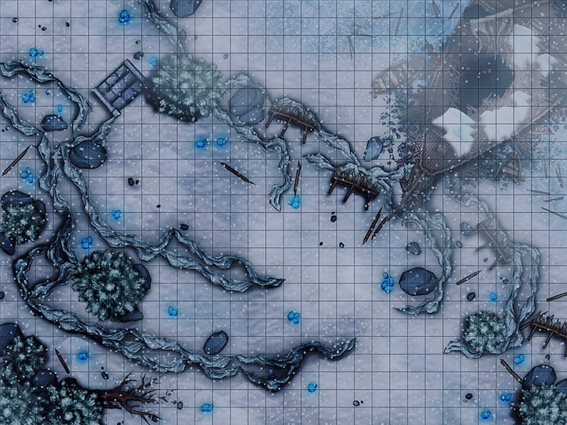 Frozen North Battle Map Dnd Battle Map D&D Battlemap - Etsy