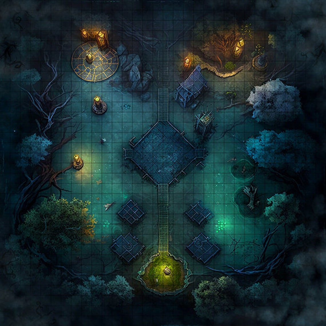 Mapa de batalla de Cryptic Path Mapa de batalla DnD D&D - Etsy México
