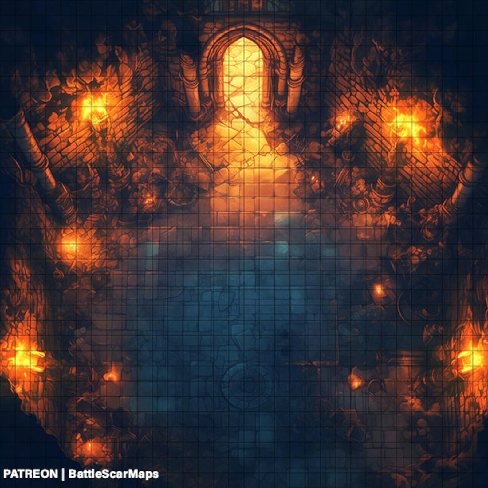 Awoken Tomb Battle Map, Dnd Battle Map, D&D, Battlemap, Dungeons and ...