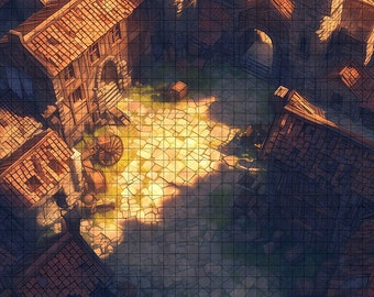 Simple City Streets Battle Map, Dnd Battle Map, D&D, Battlemap ...