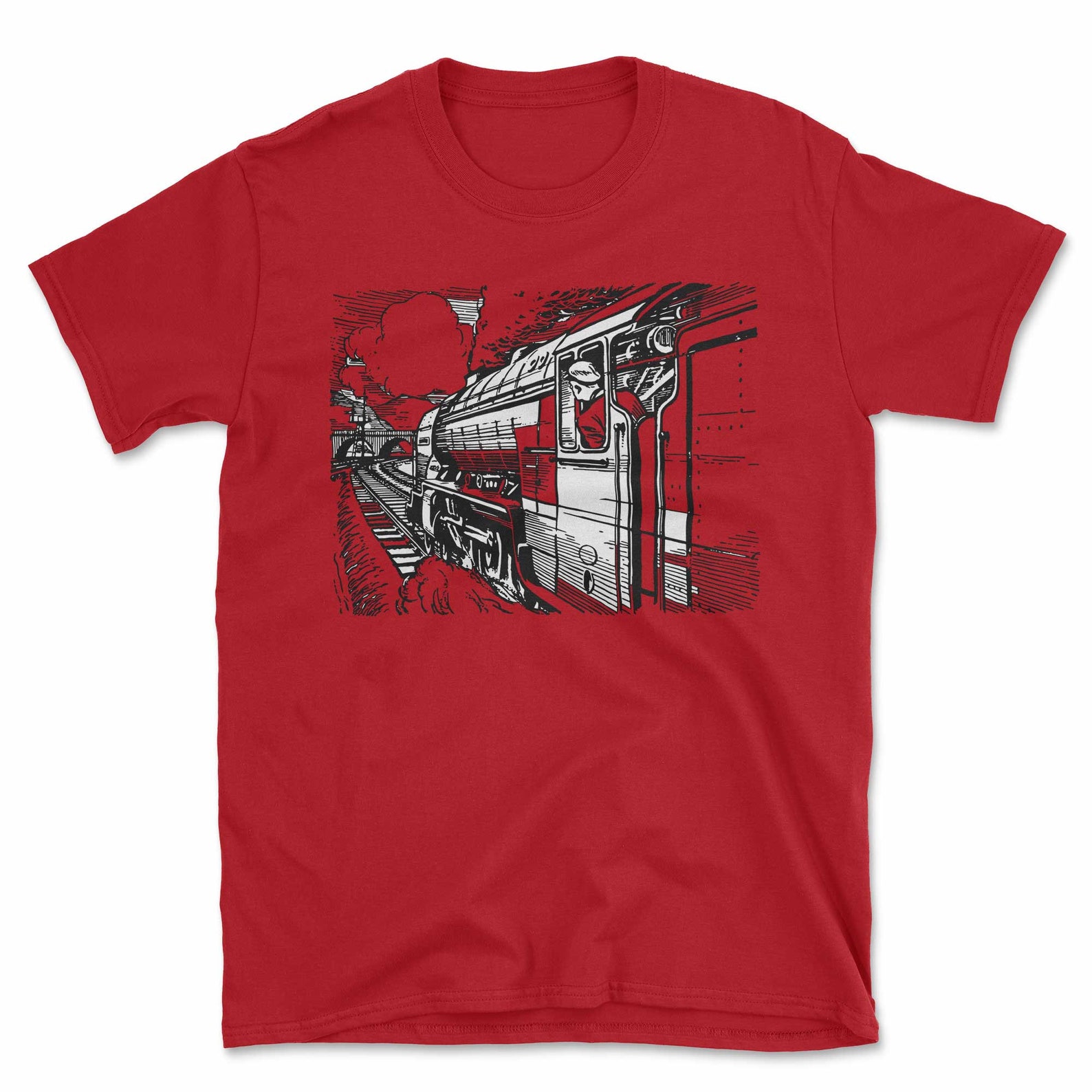 Retro Steam Train T-shirt | Locomotive Model Railway Spotting ...