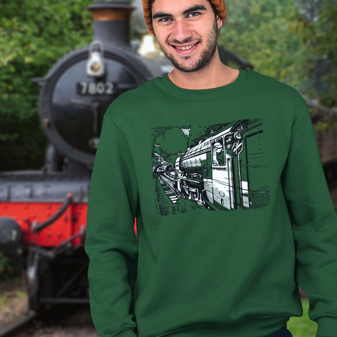 Retro Steam Train Sweatshirt | Locomotive Model Railway Spotting ...