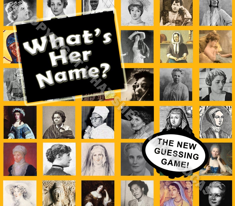 What'shername Guessing Game Printable Files Board Game Women's History ...
