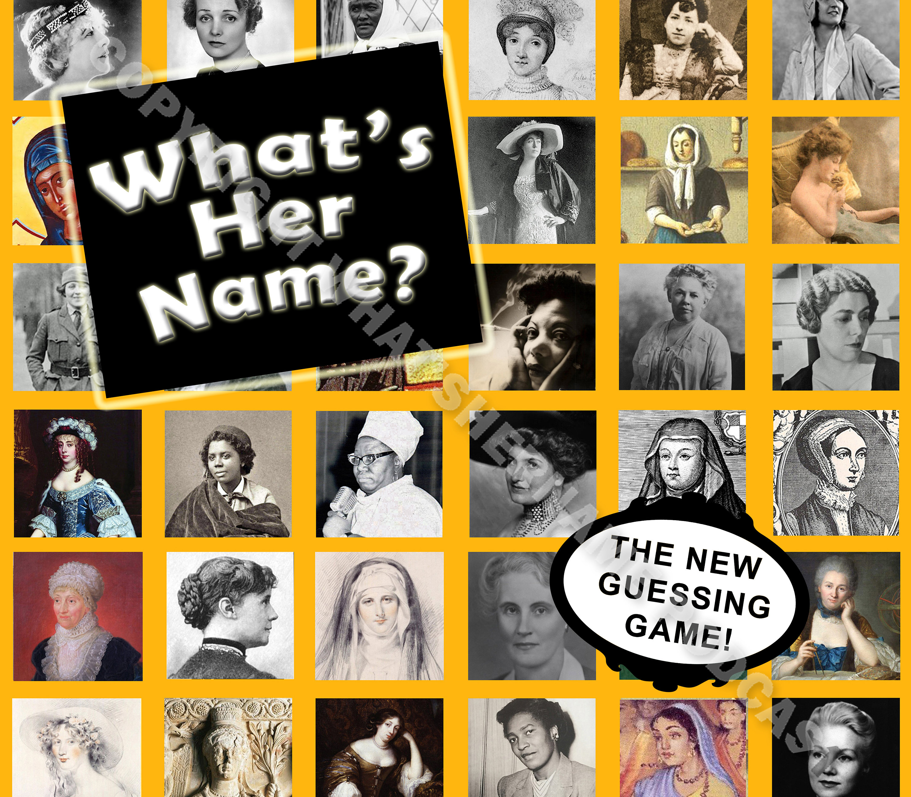 What'shername Guessing Game Printable Files Board Game Women's History ...