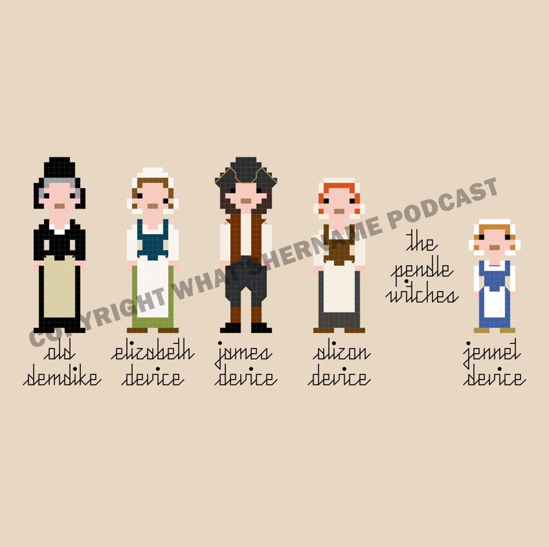 The Pendle Witches - Witch Trial - Cross Stitch Pattern - Etsy