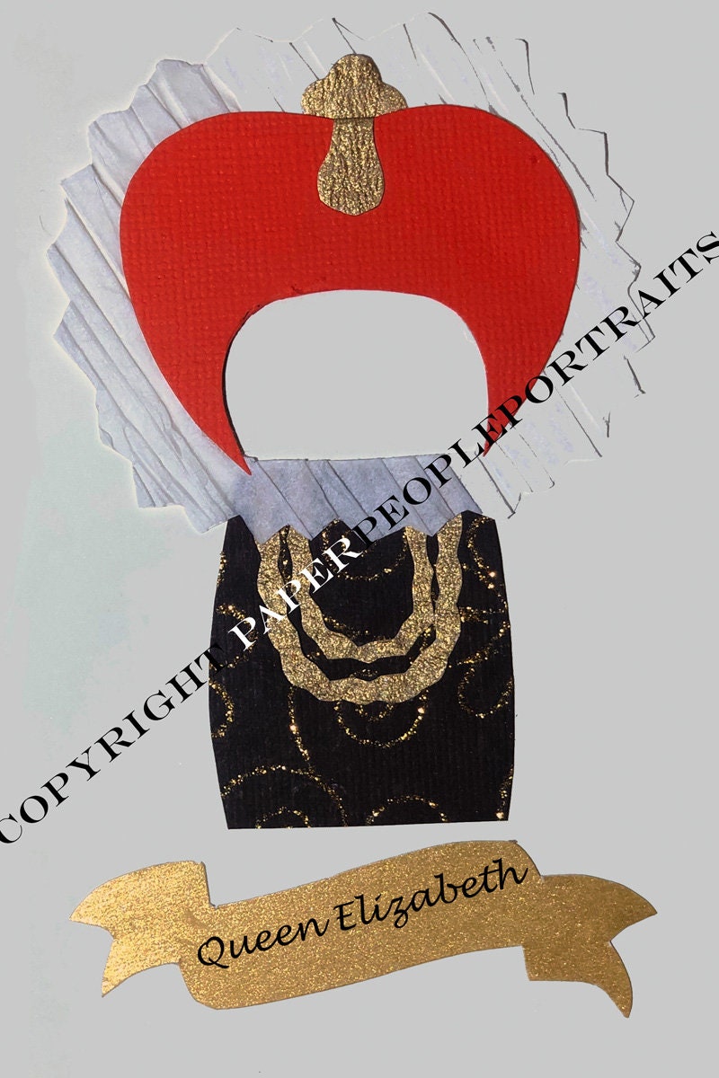 Queen Elizabeth I: Paper People Portraits FREE US SHIPPING - Etsy