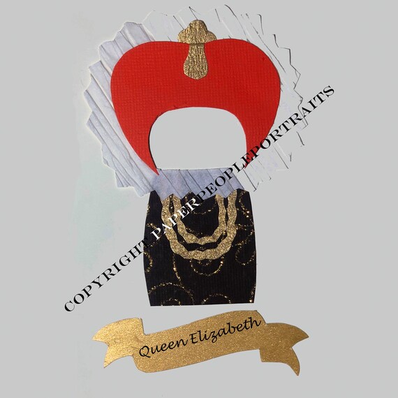 Queen Elizabeth I: Paper People Portraits FREE US SHIPPING | Etsy
