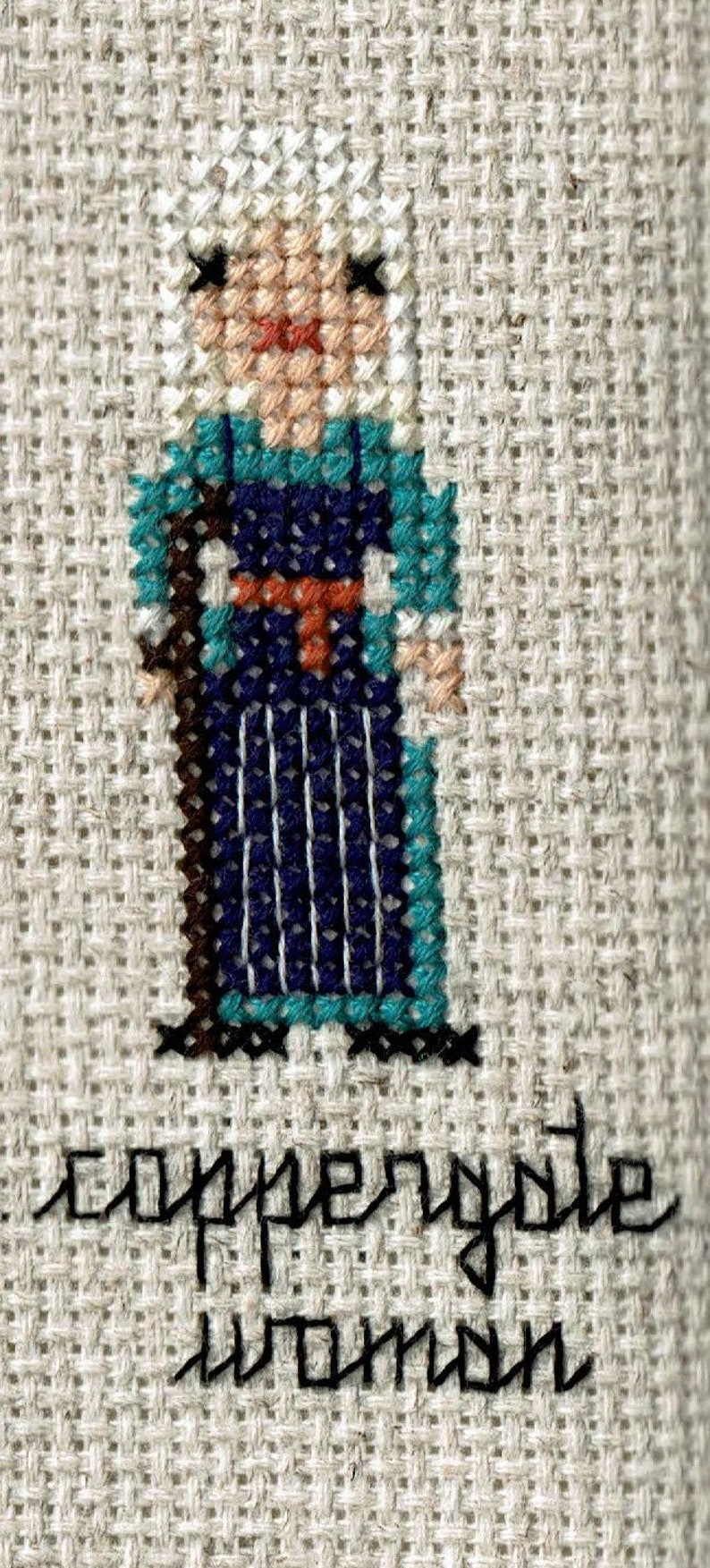 Coppergate Woman Cross Stitch Pattern viking Archaeology - Etsy