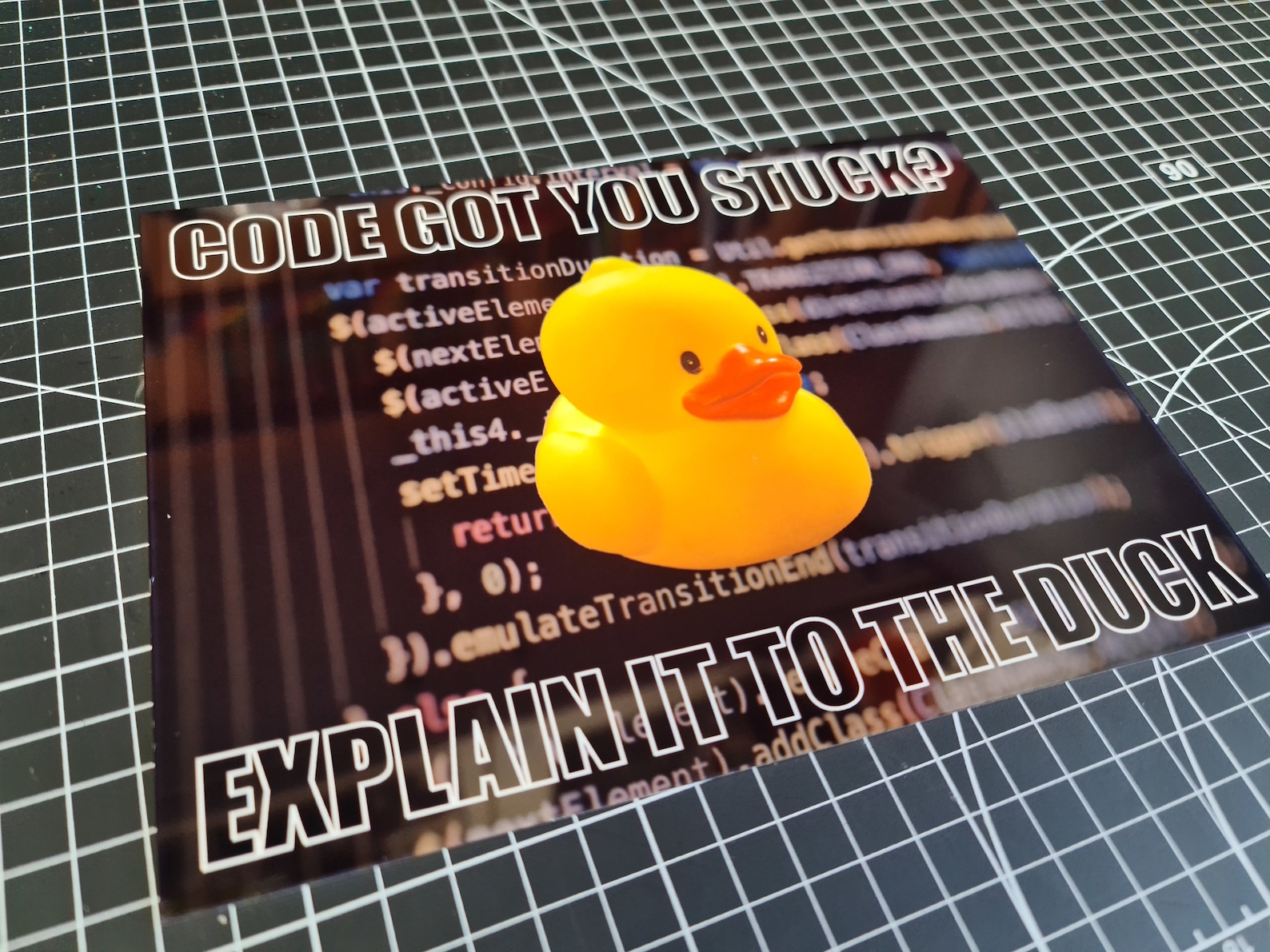 Tell the Duck - Funny Metal Sign for Office, Workshop, or Laboratory ...