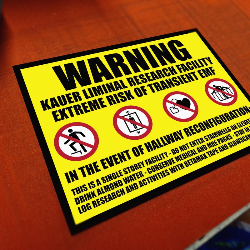 Scp Warning Signs - Etsy