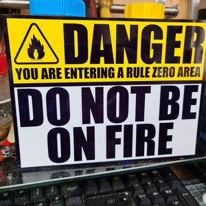 Rule Zero - Funny Metal Warning Sign for Garage, Workshop, Hackspace ...