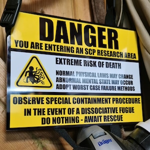 SCP AREA Funny Metal Warning Sign for Garage, Workshop, Hackspace, or ...
