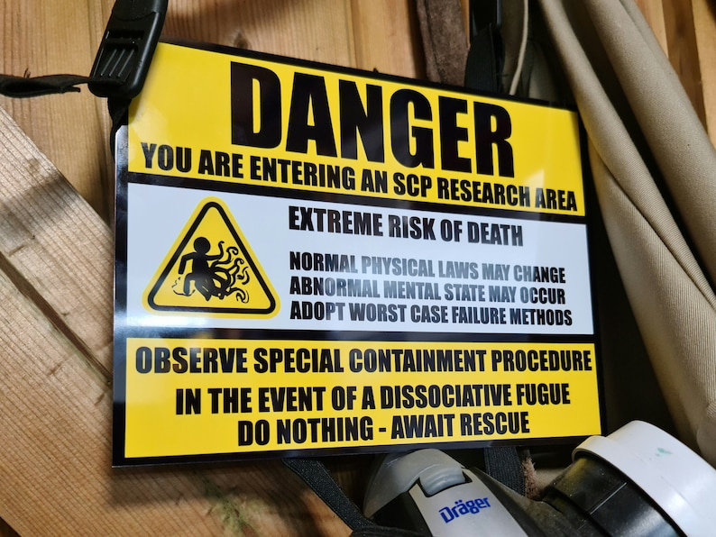 SCP AREA Funny Metal Warning Sign for Garage, Workshop, Hackspace, or ...