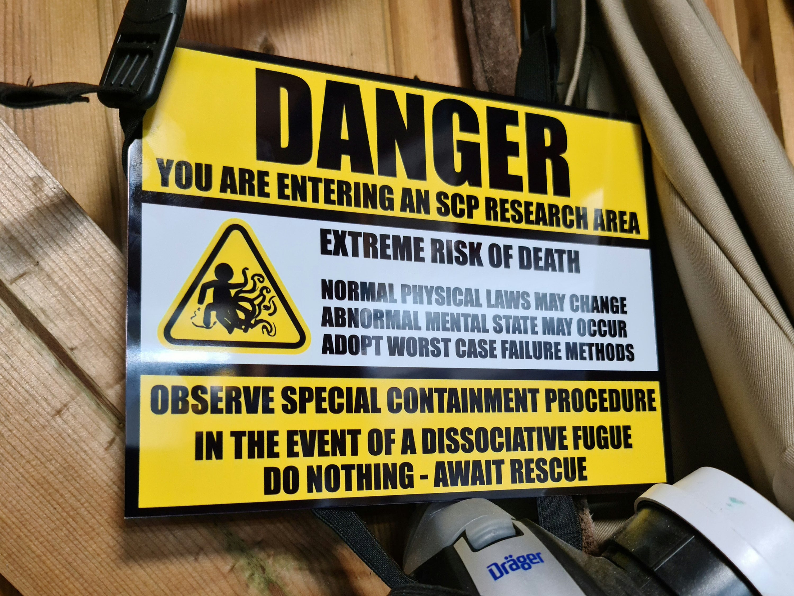 SCP AREA Funny Metal Warning Sign for Garage, Workshop, Hackspace, or ...
