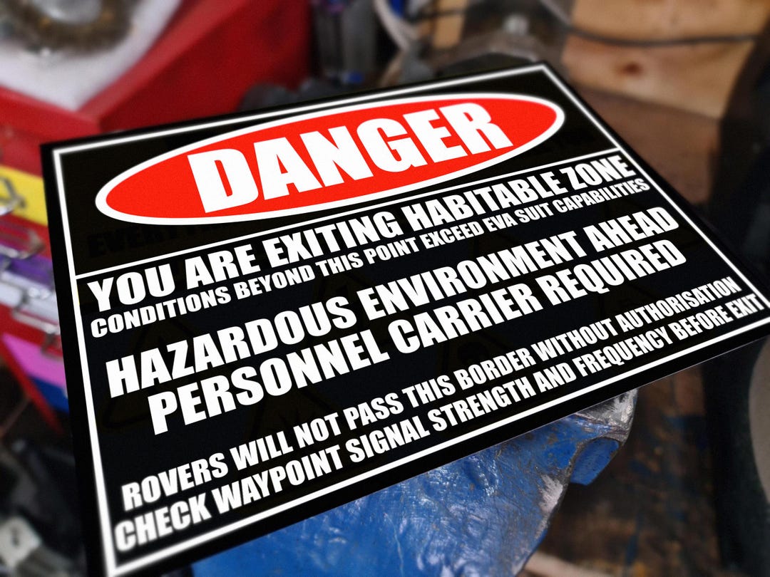 Exiting Habitable Zone Metal Sign - Space Colony Warning - Etsy