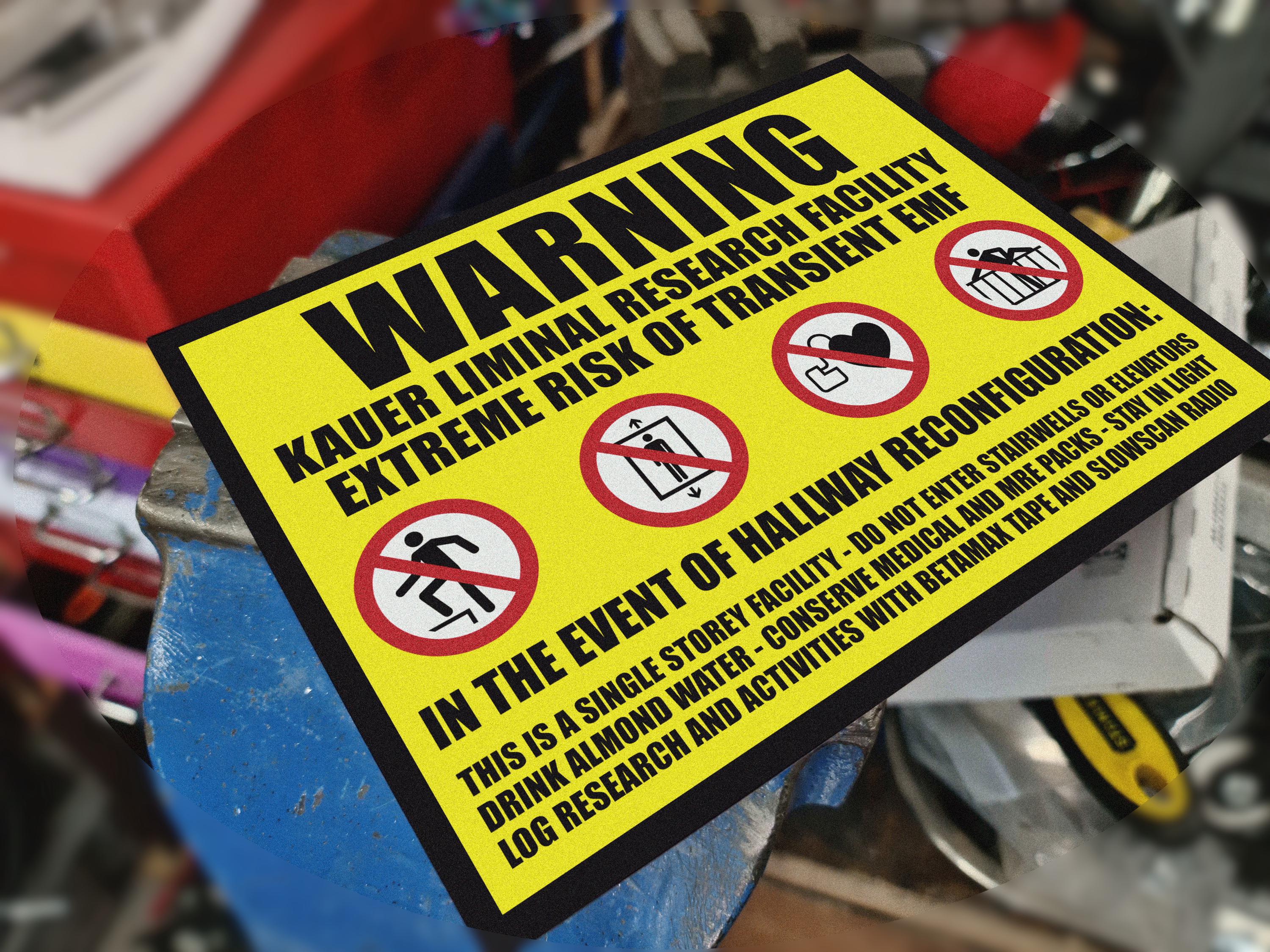 Backrooms Research Metal Warning Sign - Liminal Space SCP Gaming Decor ...