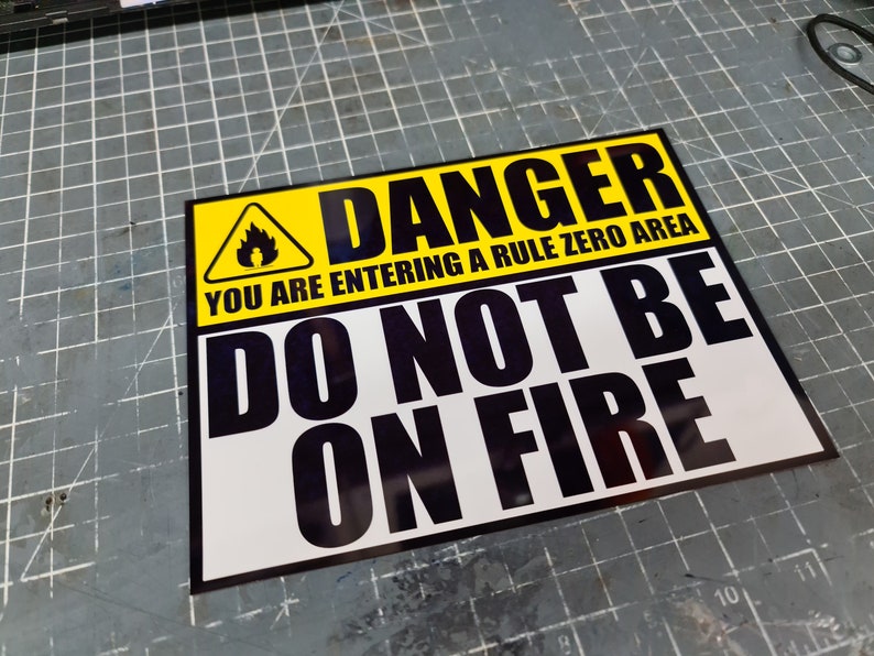 Rule Zero - Funny Metal Warning Sign for Garage, Workshop, Hackspace ...