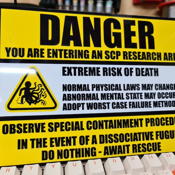 Scp Warning Signs - Etsy
