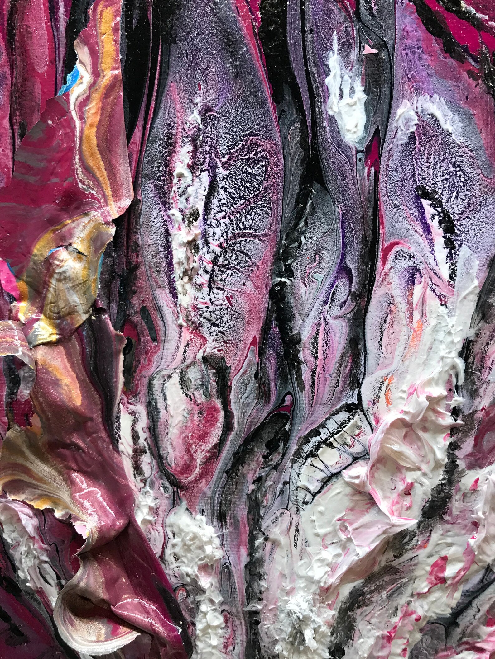 Abstract Heart Painting ripped Heart, Original, One of a Kind, Acrylic ...