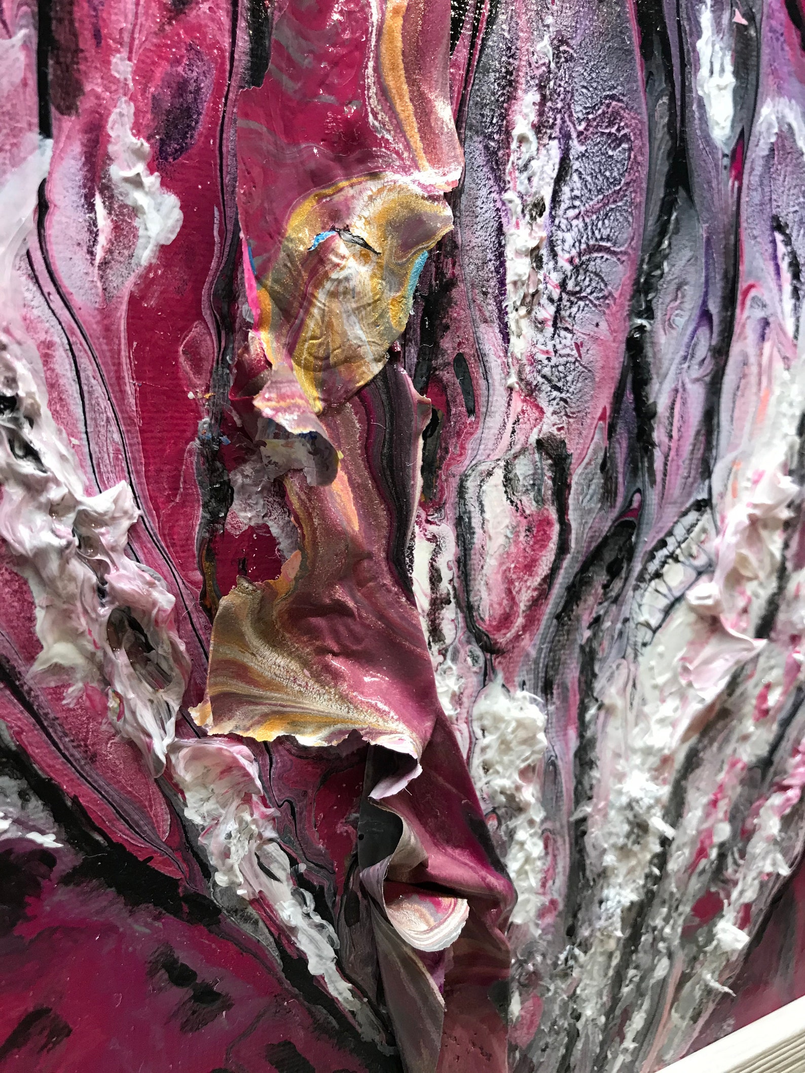 Abstract Heart Painting ripped Heart, Original, One of a Kind, Acrylic ...