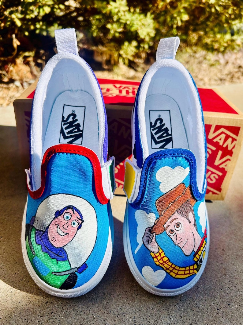 Custom Hand-painted Vans Kids Shoes | Personalized Character Design - Etsy