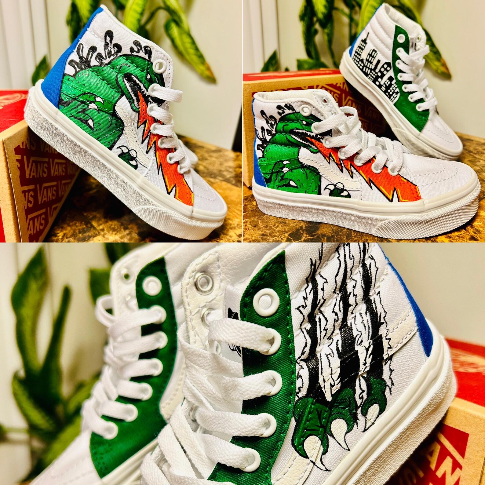 Custom Hand-painted Vans Kids Shoes | Personalized Character Design - Etsy