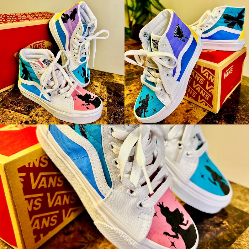 Custom Hand-painted Vans Kids Shoes | Personalized Character Design - Etsy