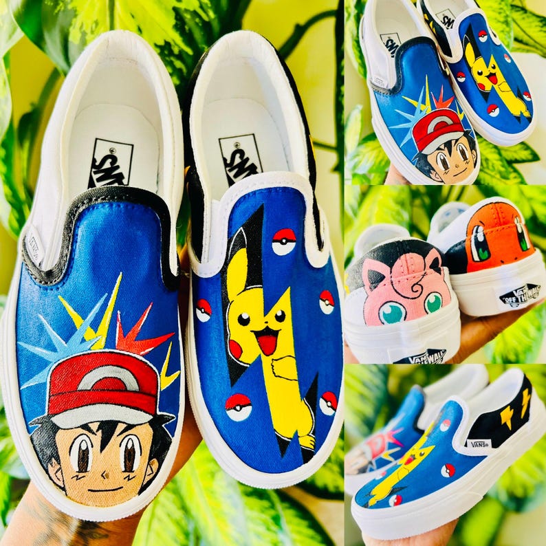 Custom Hand-painted Vans Kids Shoes | Personalized Character Design - Etsy