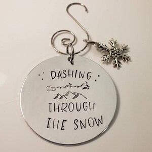 Christmas Dashing Through the Snow Family Ornament Gift - Etsy