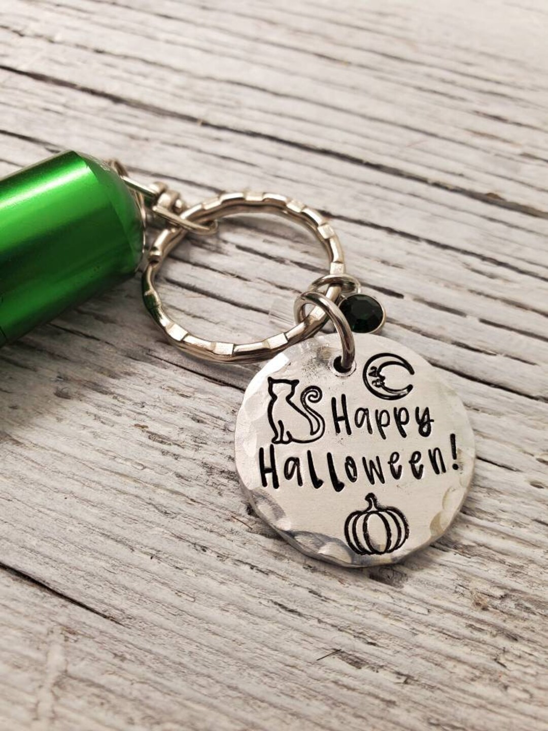 Happy Halloween Keychain Black Cat, Pumpkin and Moon Keychain With ...