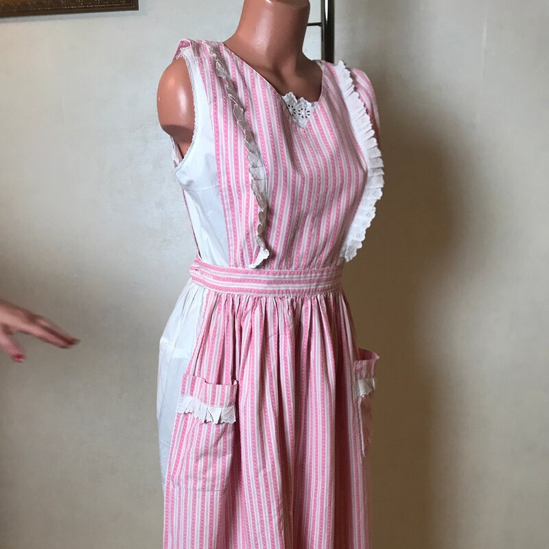 Pink Ruffle Apron - Etsy