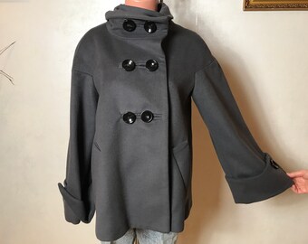 Button Front Coat - Etsy