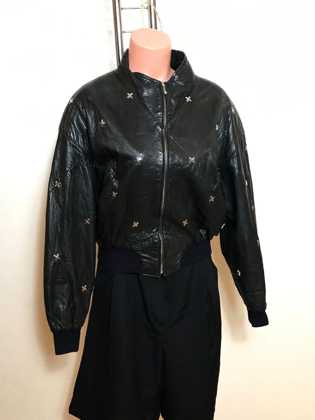 Vintage Women's Jacket Collection: Leather Bomber, Silver Duster, Wool ...