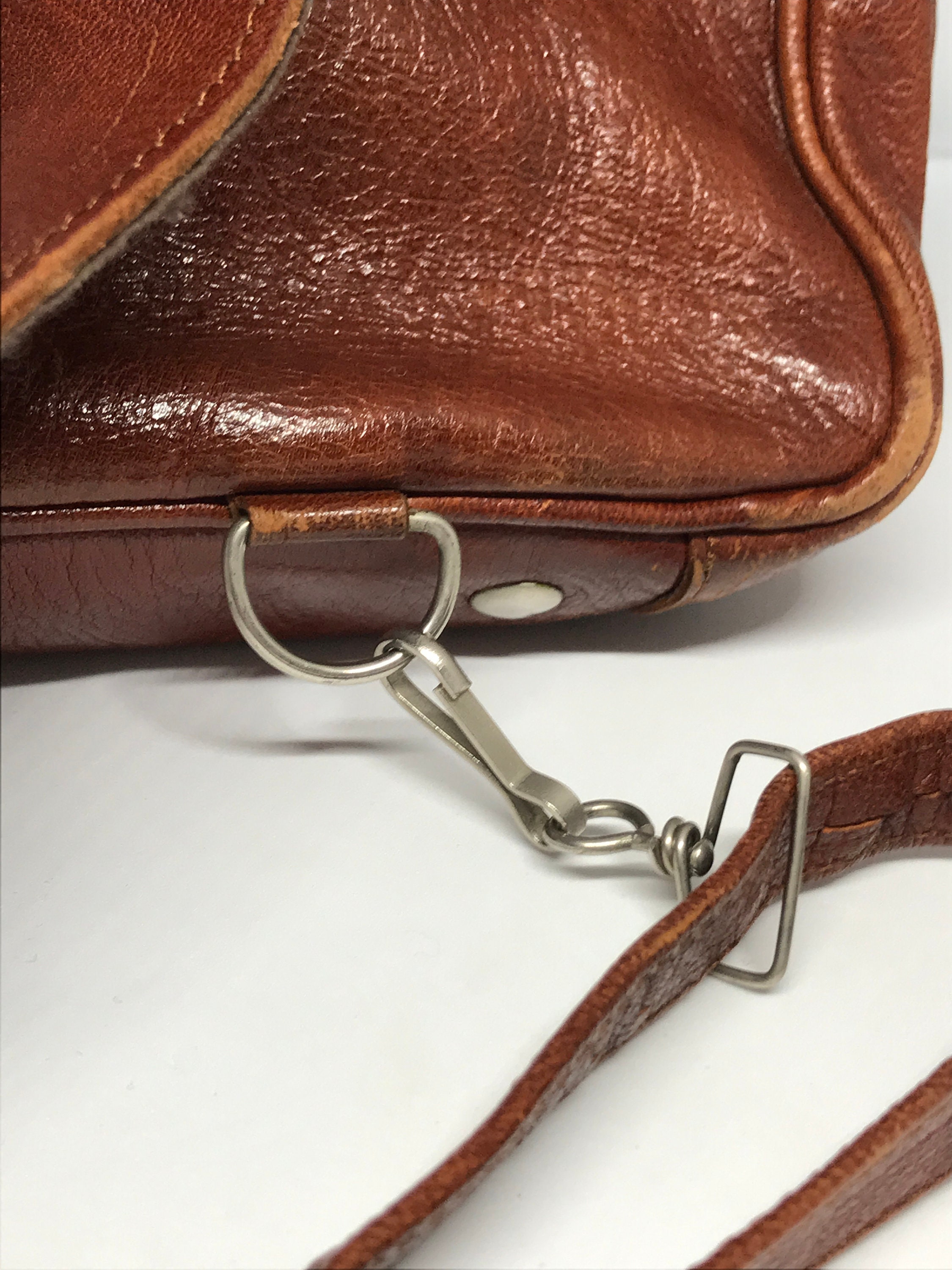 Brown Vintage 80s Backpack Natural Leather Drawstring - Etsy