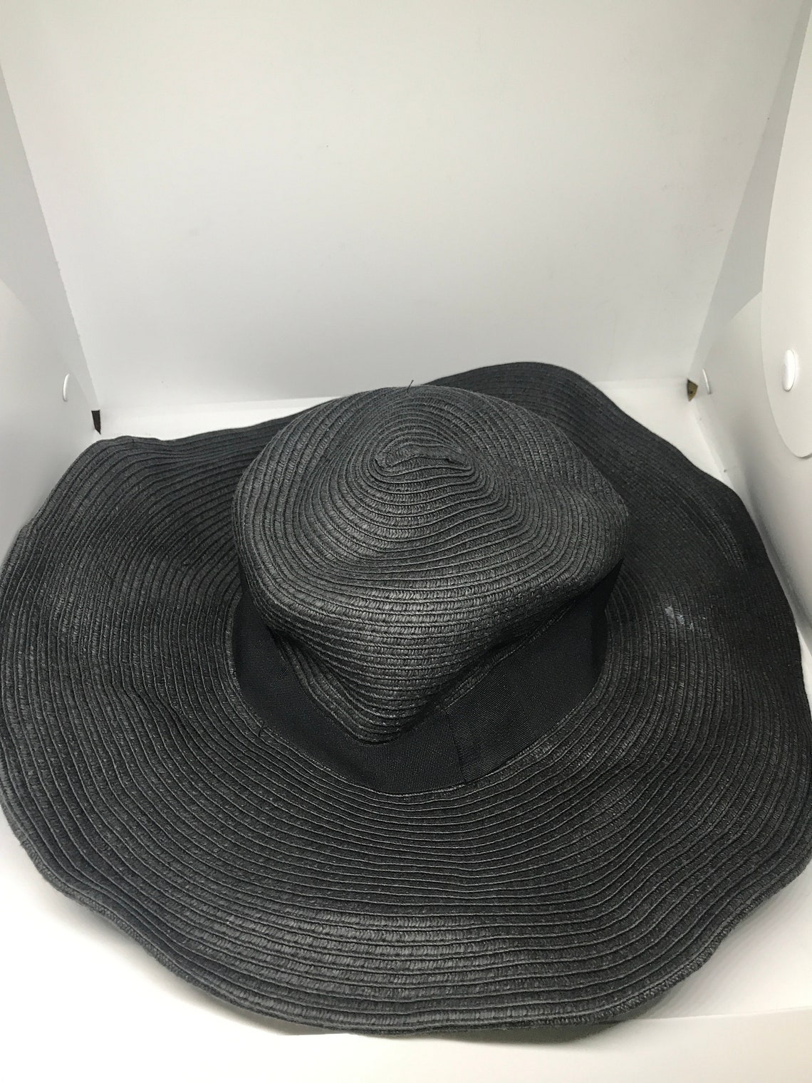 Summer Vintage Hat, Women's Hat, Floppy Hat, Striped Woven Material ...