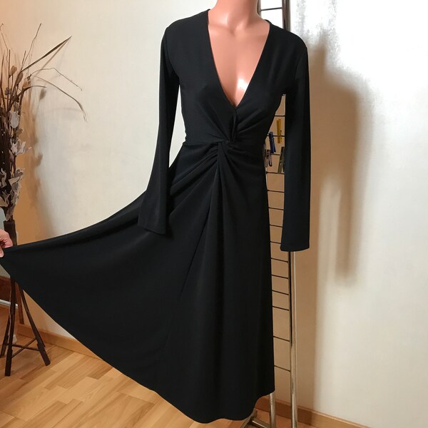Black Empire Line Dress - Etsy