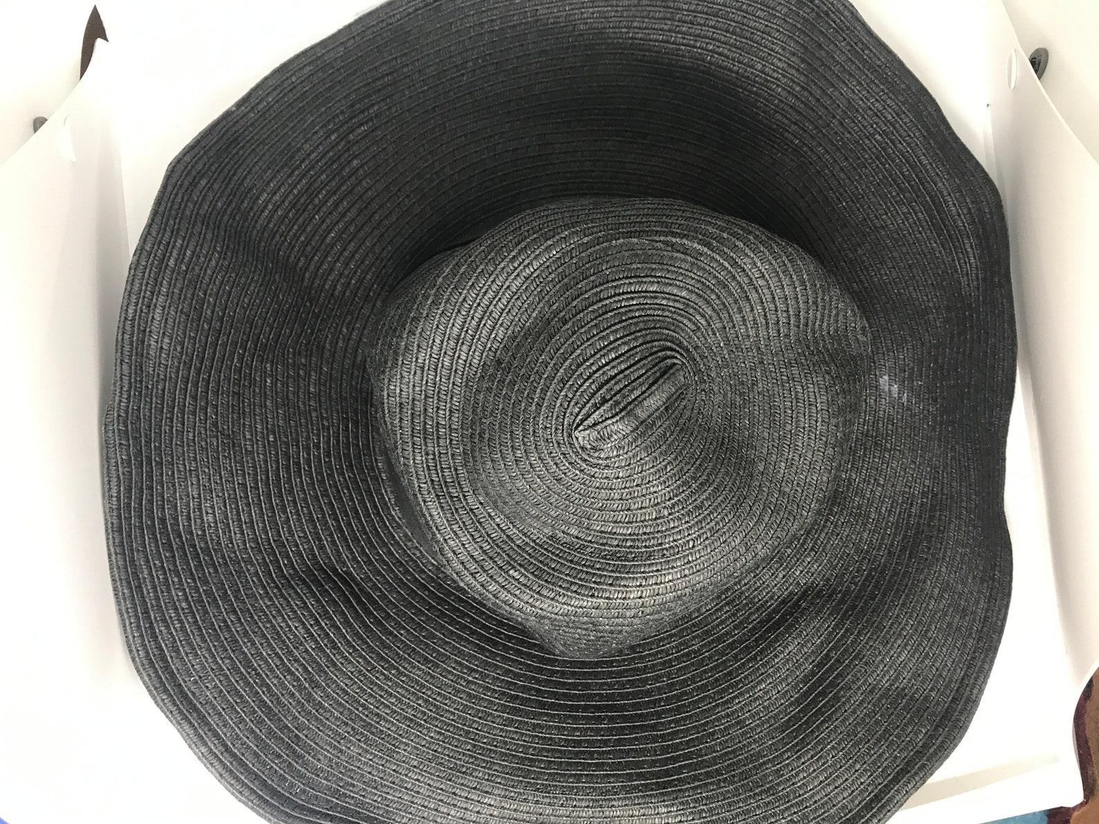 Summer Vintage Hat, Women's Hat, Floppy Hat, Striped Woven Material ...