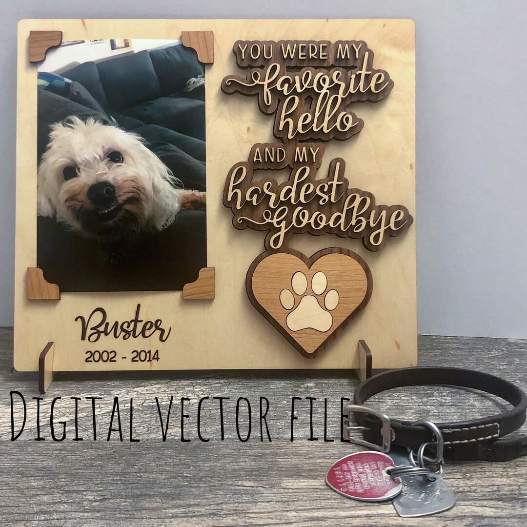 Dog Memorial Frame Digital Vector File - Etsy UK
