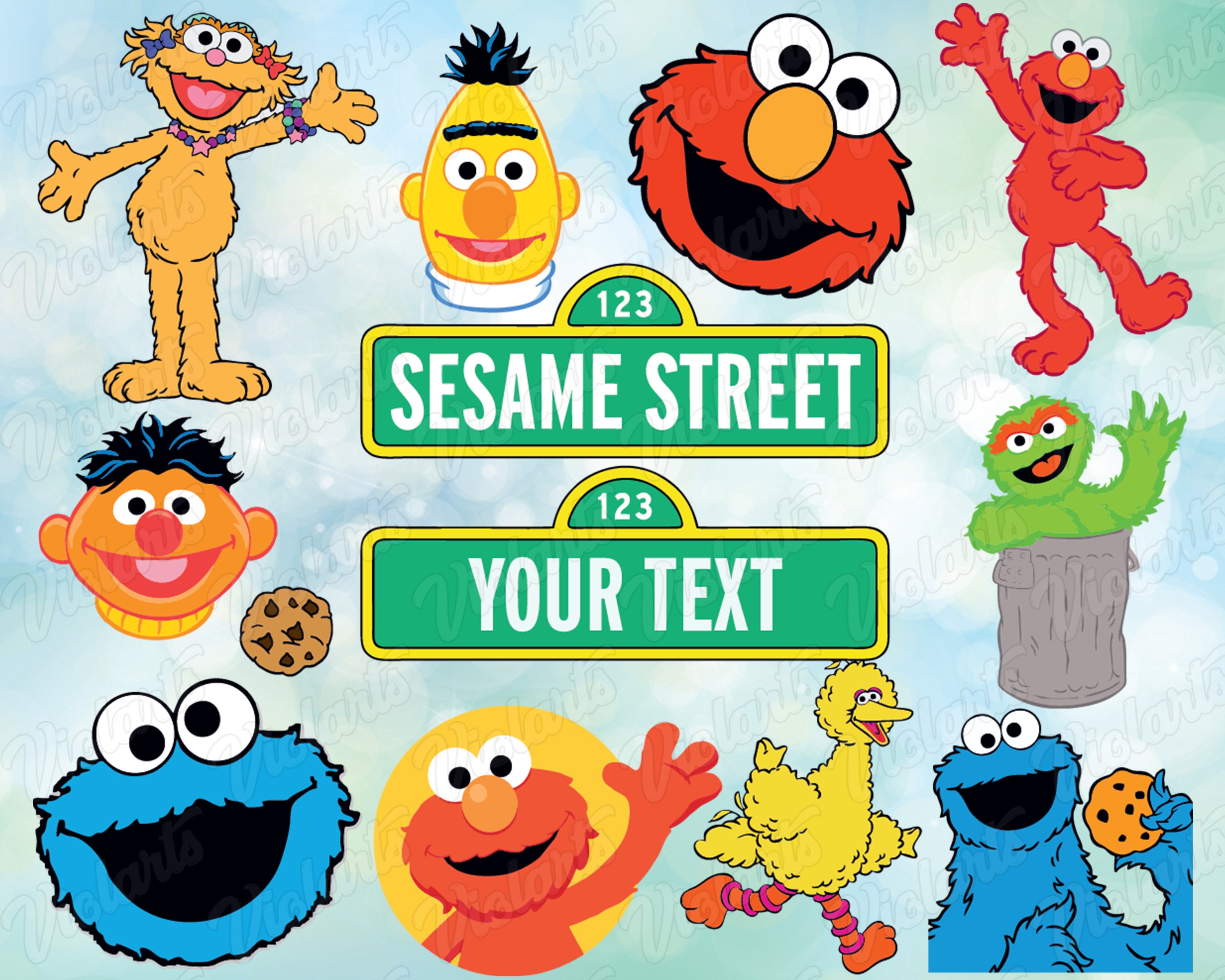 Sesame Street Svg Elmo Cut File Sesame Street Cut File Etsy