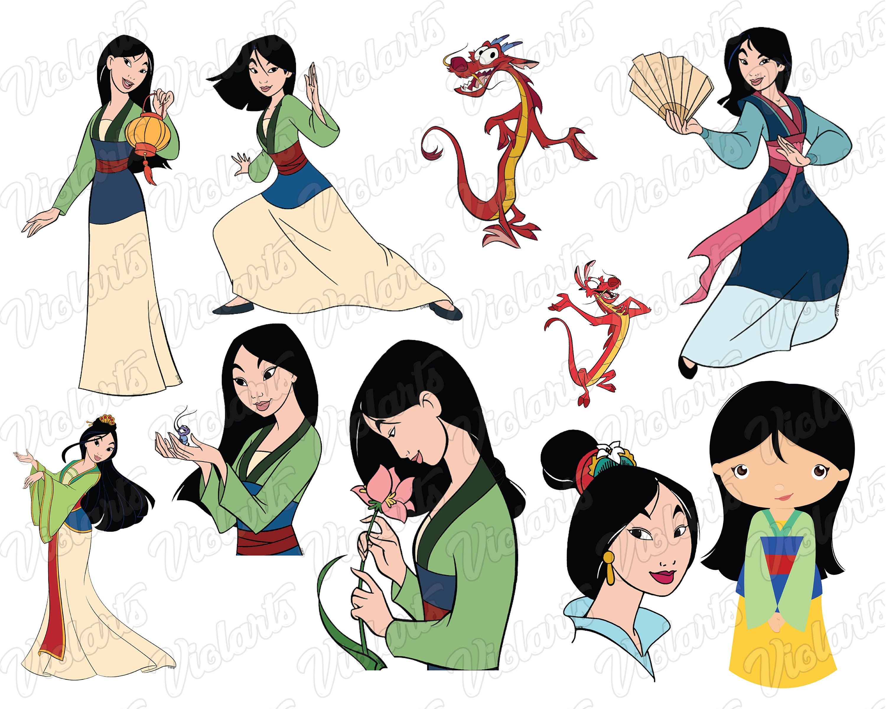 Mulan Svg Princess Mulan Cutfiles: Svg Dxf Eps Png files | Etsy