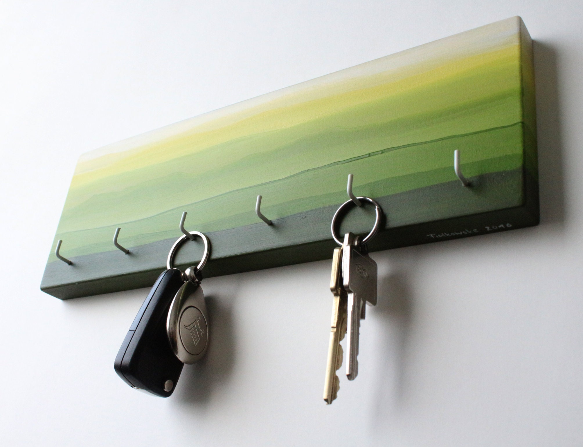 Keyboard landscape Design Green, Hand-painted, Handmade, Landscape ...