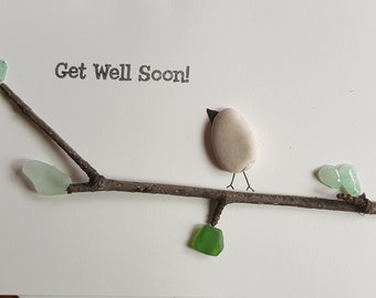 Pebble Art Handmade Greeting Card BIRTHDAY Girlspecial Friend | Etsy